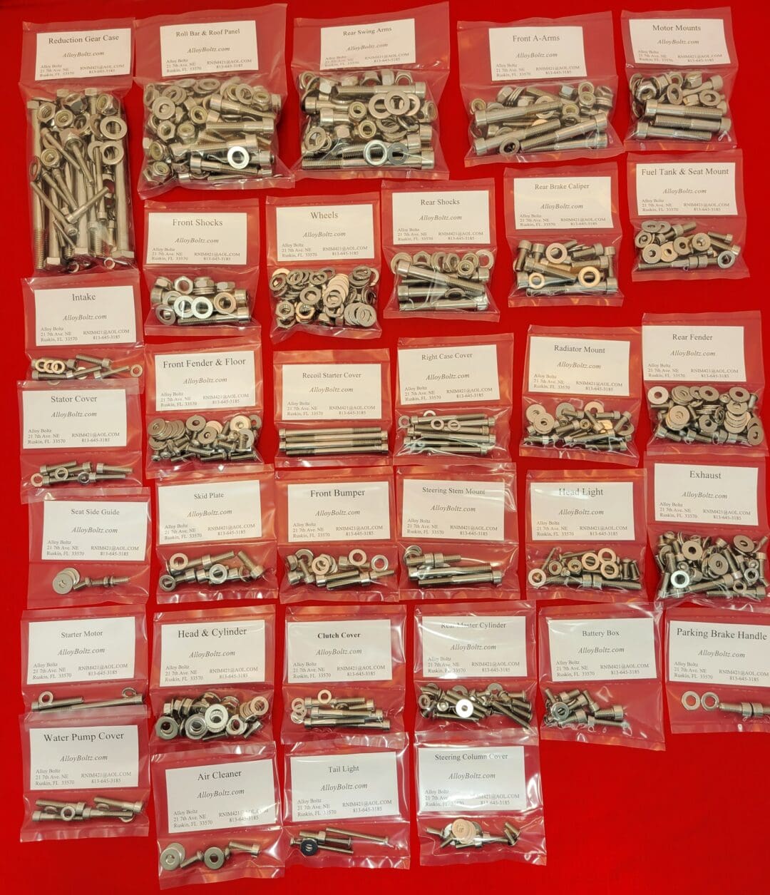 HONDA FL400R FL400 PILOT ATV POLISHED STAINLESS STEEL BOLT KIT | Alloy ...