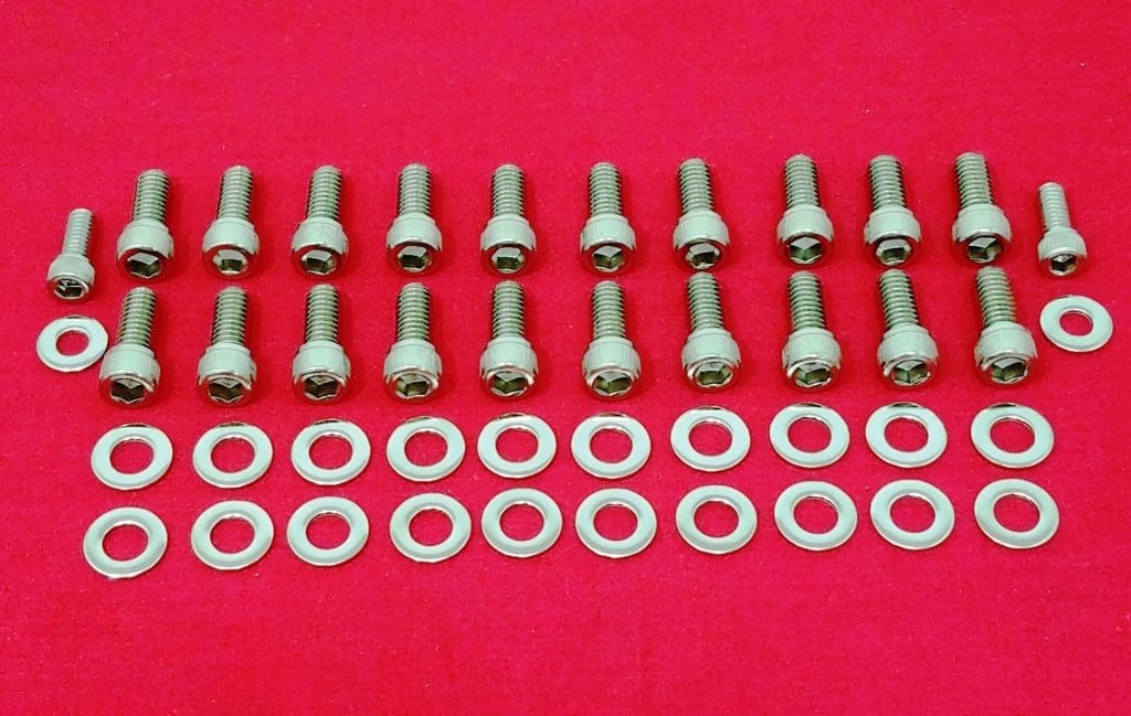 BBC BIG BLOCK CHEVY 396 402 427 454 502 OIL PAN STAINLESS ALLEN BOLT ...