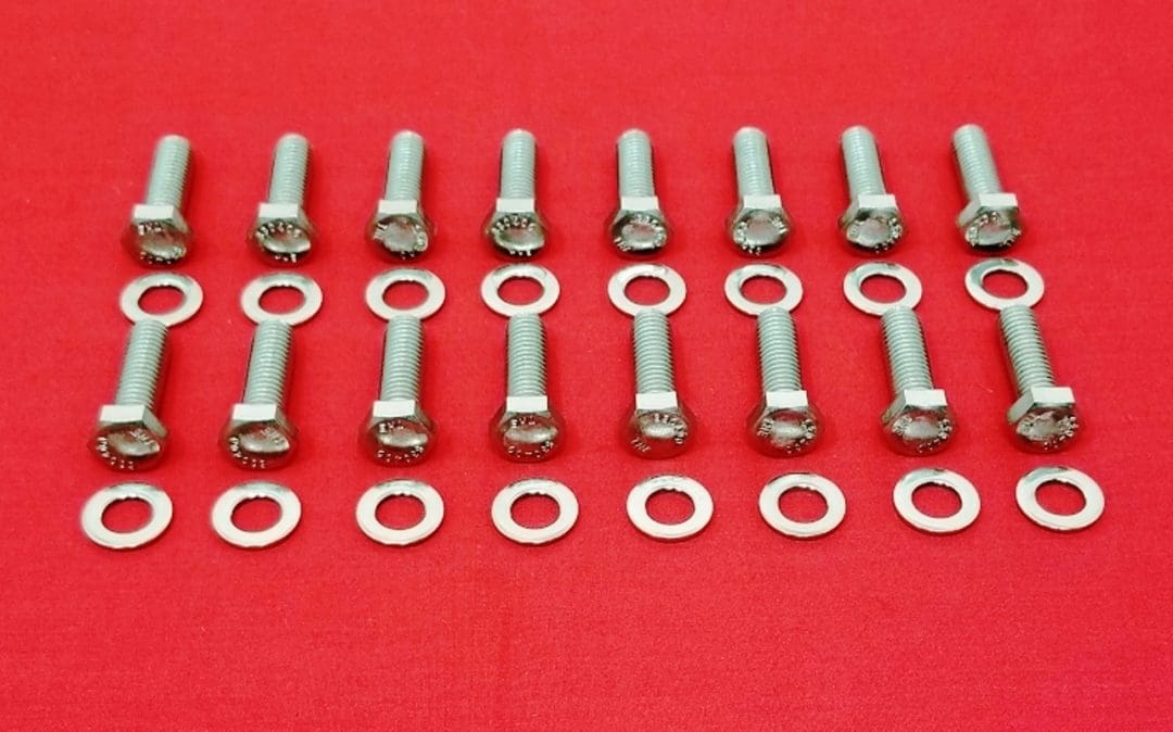 BIG BLOCK CHEVY 348 396 402 409 427 454 INTAKE STAINLESS HEX BOLT KIT ...