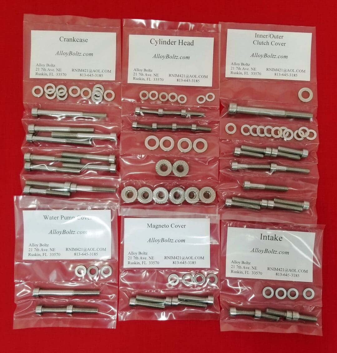 YAMAHA 2002 & UP YZ85 POLISHED STAINLESS STEEL ENGINE BOLT KIT | Alloy ...