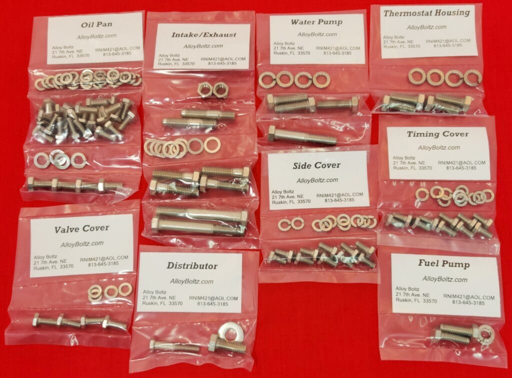 Chevy 235 Stainless Steel Engine Hex Bolt Kit (1953-1954) | Alloy Boltz